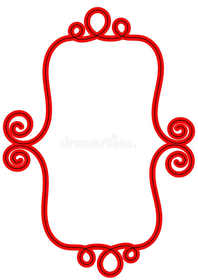 Vertical Frame Border Vintage Pattern Stock Illustration - Illustration ...