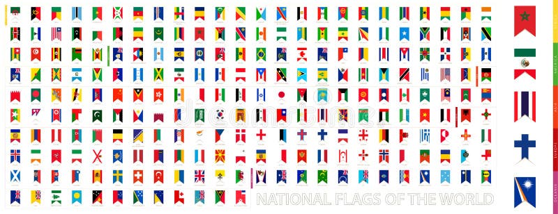 Vertical Flag Collection of the World Sorted by Continent Stock Vector ...