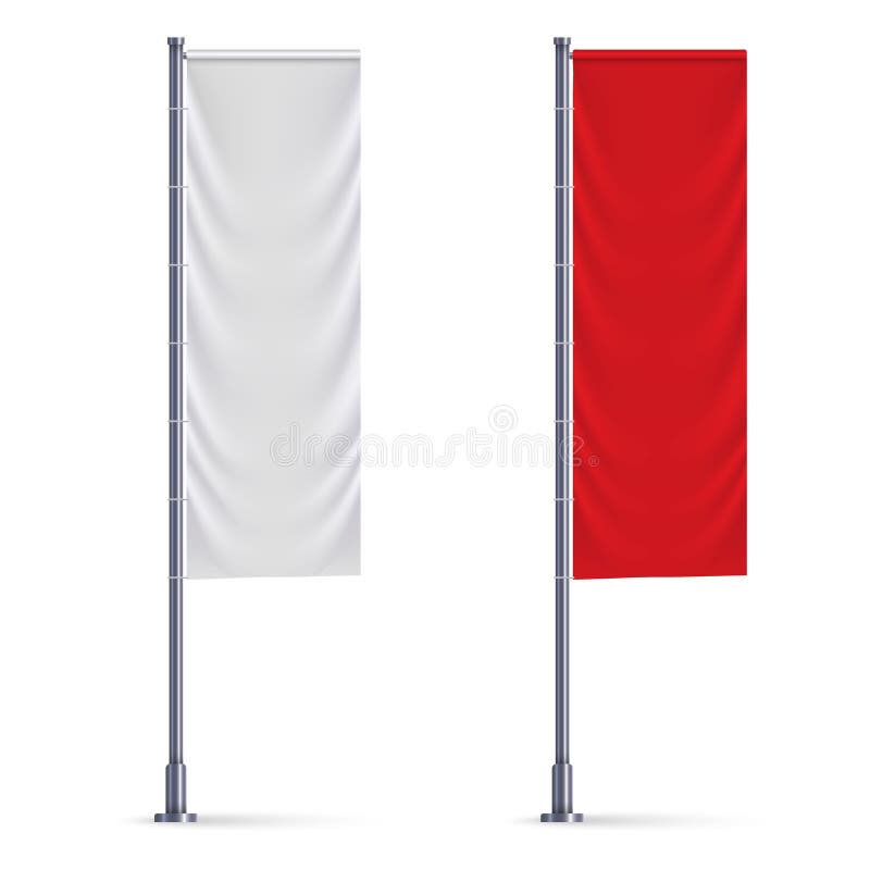 Vertical flag mockup stock vector. Illustration of event - 117921435