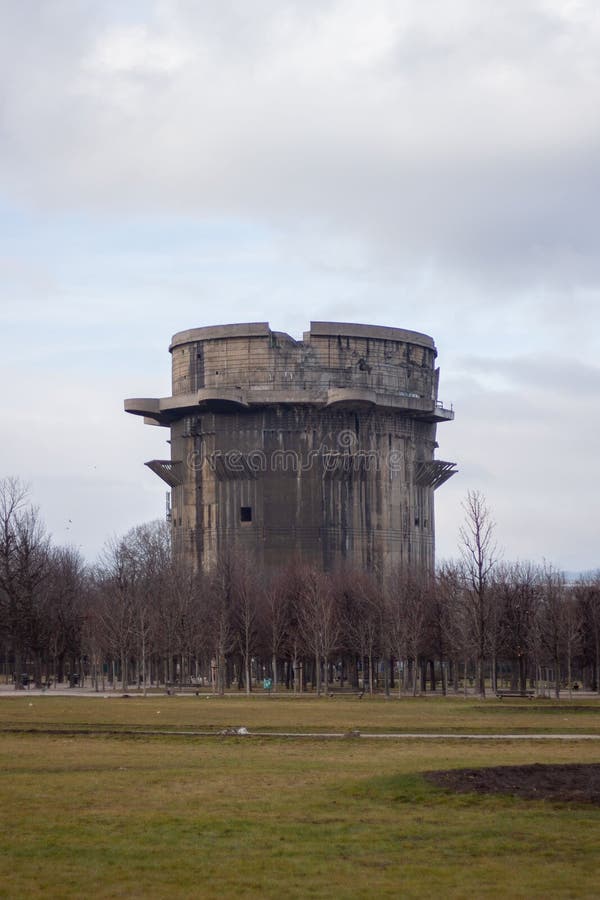 Vertical of a Flak Tower in Vienna Stock Photo - Image of landmark ...