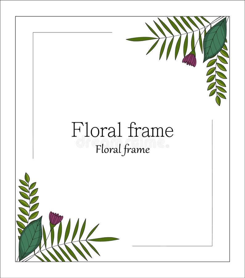 Vertical floral frame. stock vector. Illustration of vertical - 275440389