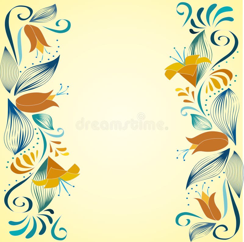 Vertical flower card stock vector. Illustration of pattern - 39126934