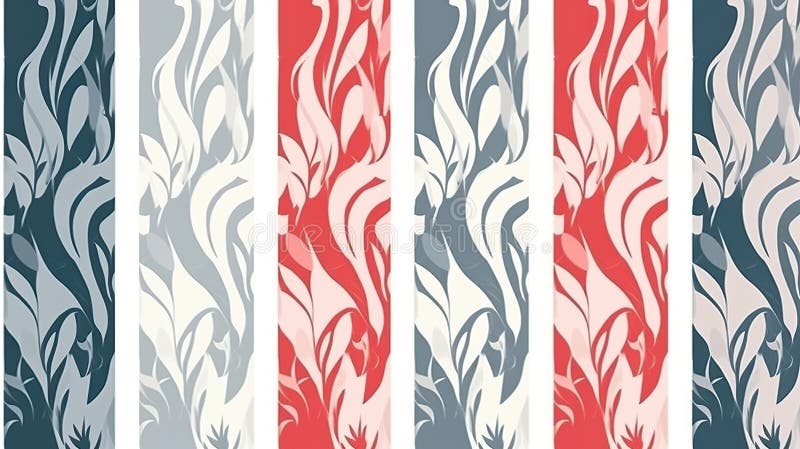 Vertical Flower Rows Seamless Background Stock Illustration ...