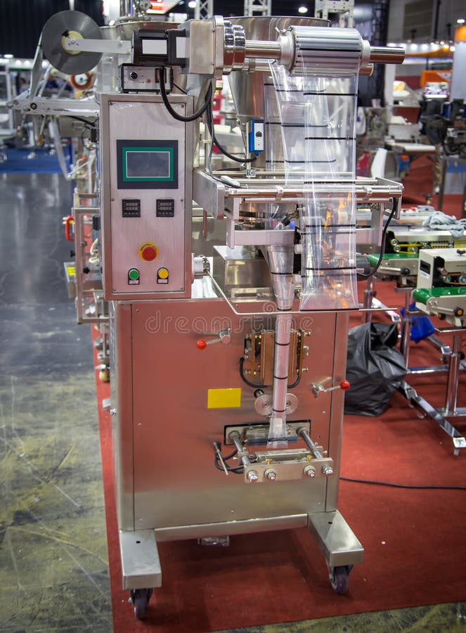 Vertical Food Packing Machine Stock Photo - Image of automatic ...