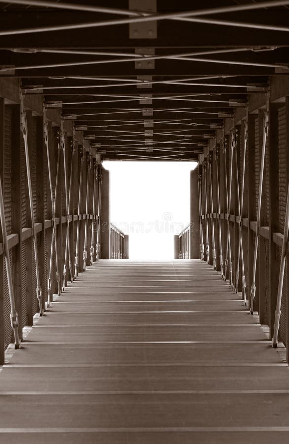 Vertical Foot Bridge Crossing Stock Image - Image of modern, covered ...