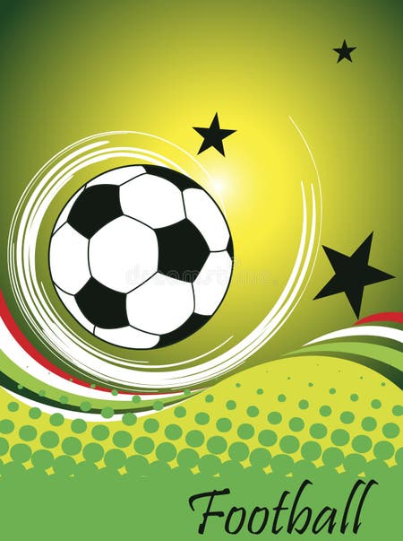 Vertical football poster stock vector. Illustration of sign - 60338111