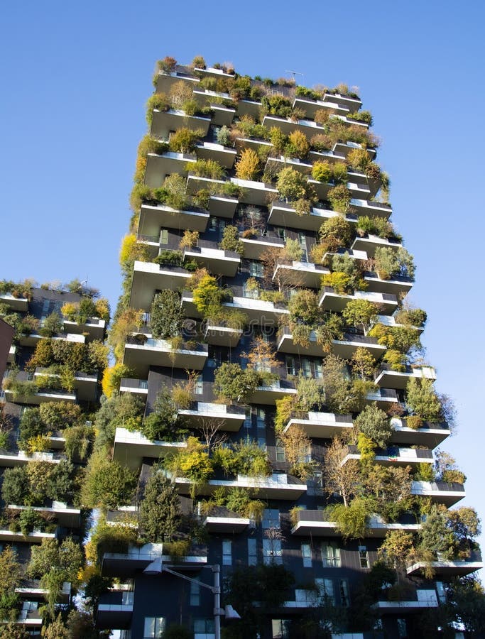 Vertical Forest Building in Milan Editorial Stock Image - Image of ...