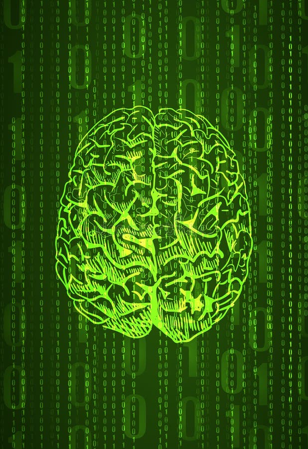 Human Brain Matrix Number Background Stock Illustrations – 68 Human ...