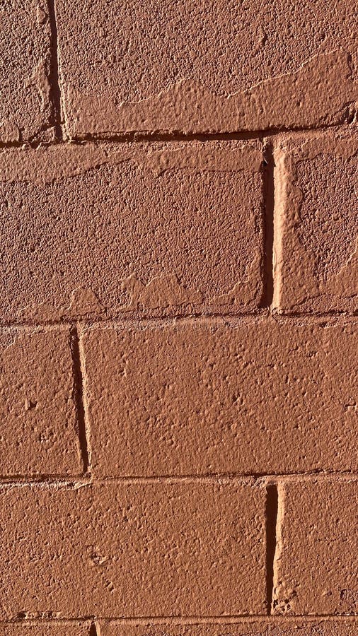 Vertical Format Cement Center Blocks Painted Orange Stock Photo - Image ...