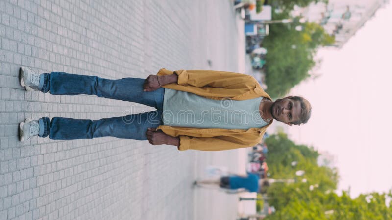 Vertical Format Time Lapse Portrait of Indian Student Standing in City ...