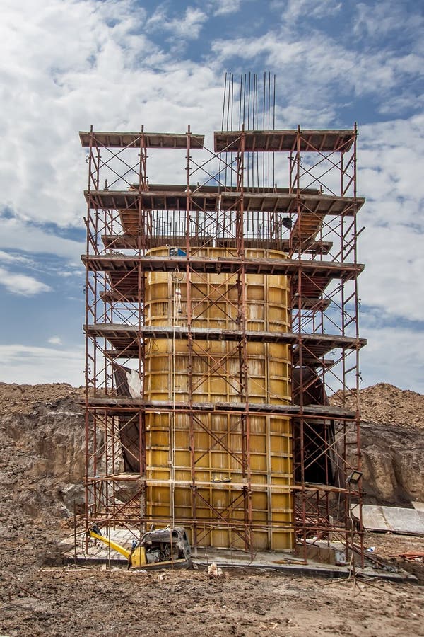 Vertical Formwork Boards at Bridge Stock Image - Image of clamp ...