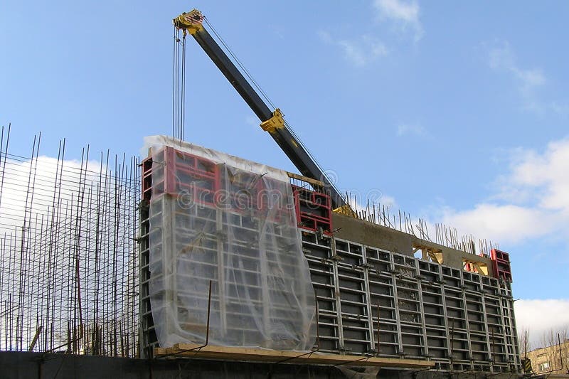 Formwork Panels in Industrial Stock Image - Image of frame, formwork ...