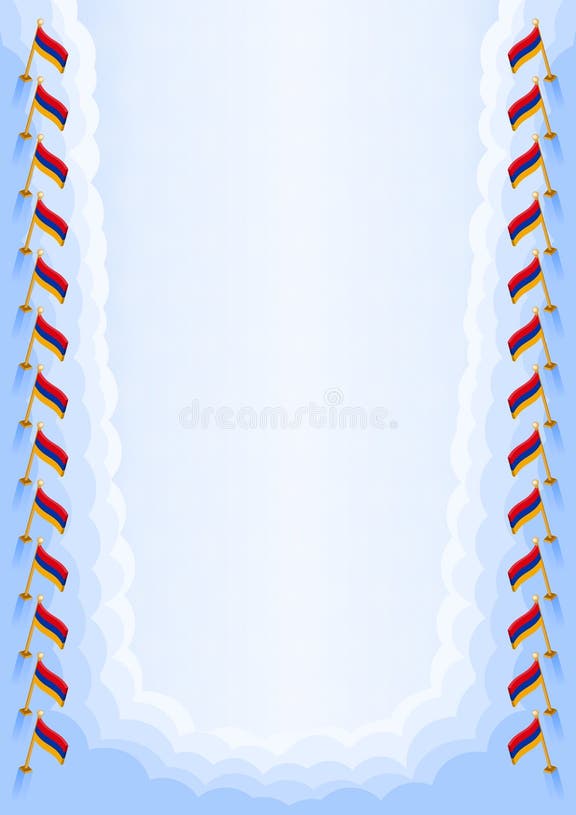 Vertical Frame and Border with Armenia Flag Stock Vector - Illustration ...