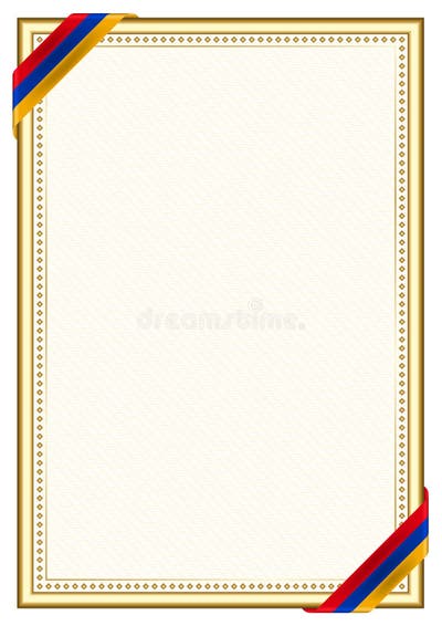 Vertical Frame and Border with Armenia Flag Stock Vector - Illustration ...