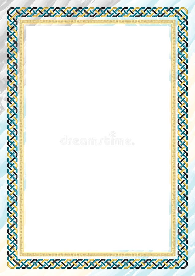 Vertical Frame and Border with Bahamas Flag Stock Illustration ...