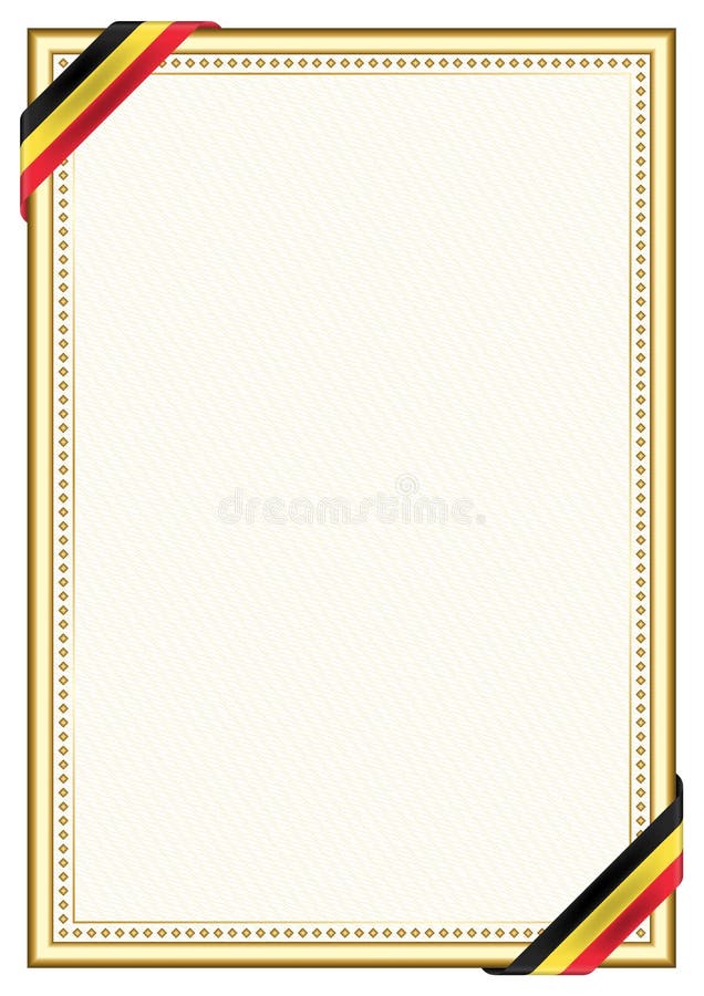 Vertical Frame and Border with Belgium Flag Stock Vector - Illustration ...