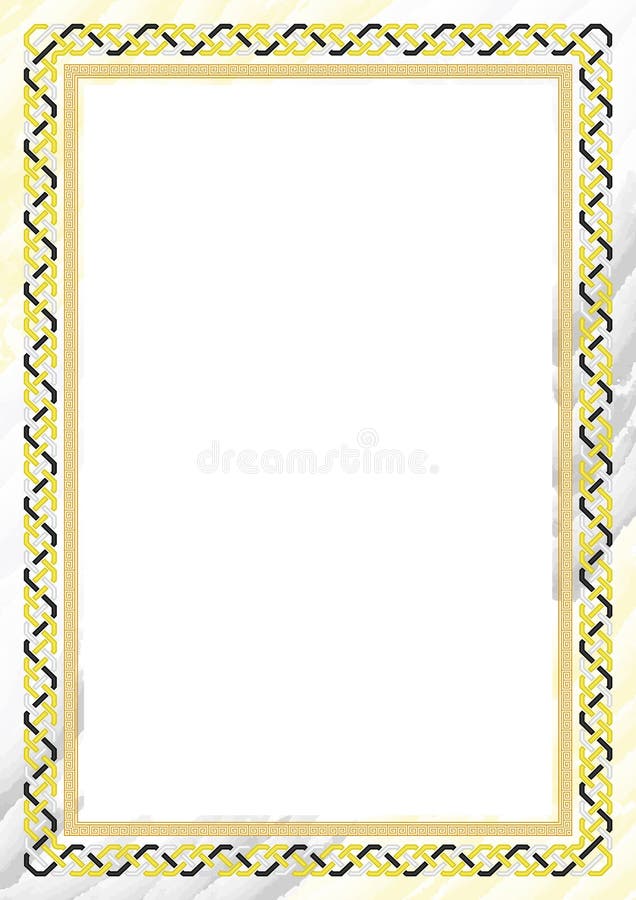 Vertical Frame and Border with Brunei Flag Stock Illustration ...