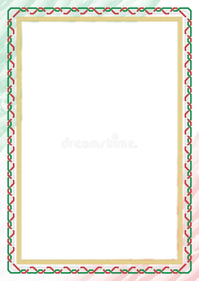 Vertical Frame and Border with Congo Flag Stock Vector - Illustration ...