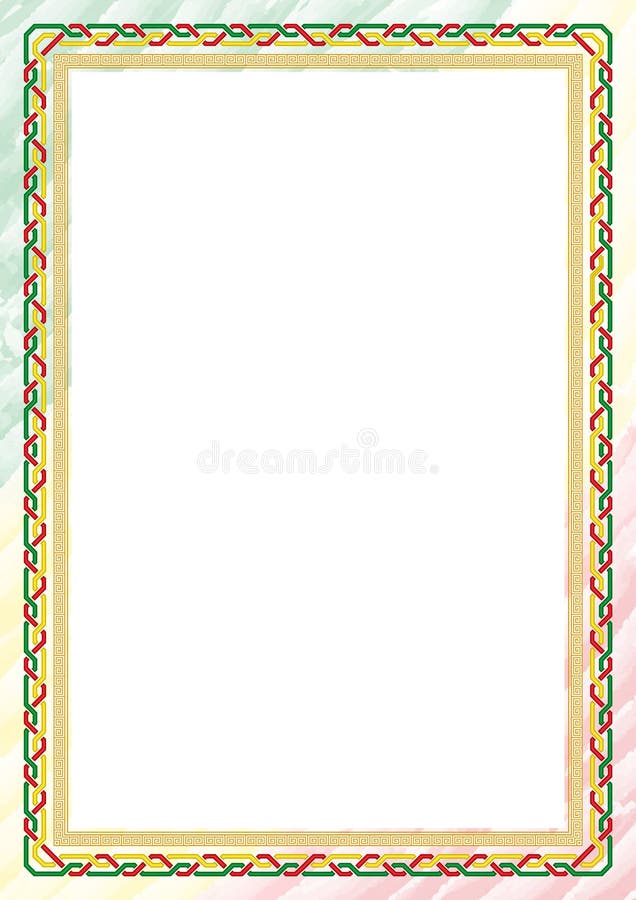 Vertical Frame and Border with Ethiopia Flag Stock Illustration ...