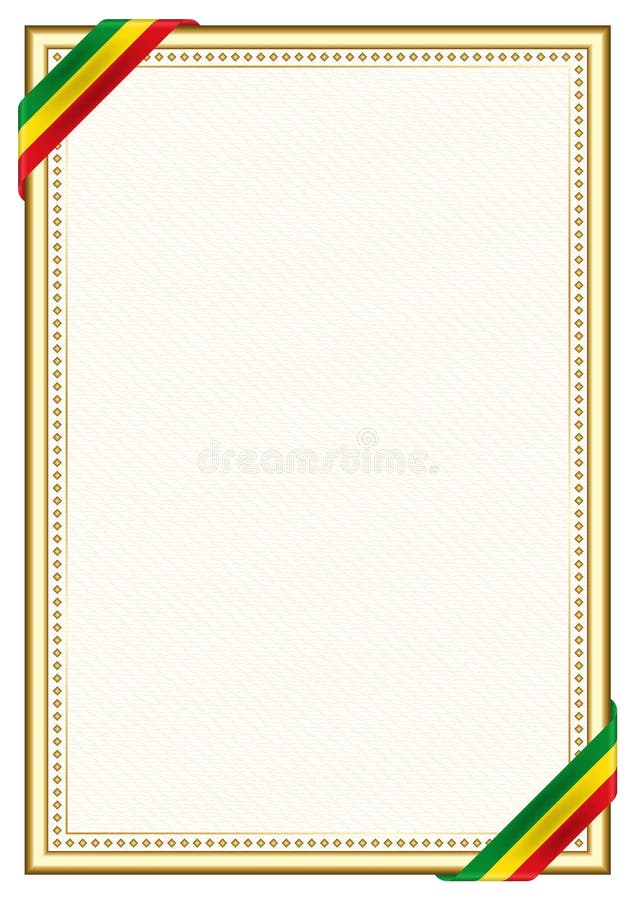Vertical Frame and Border with Ethiopia Flag Stock Vector ...