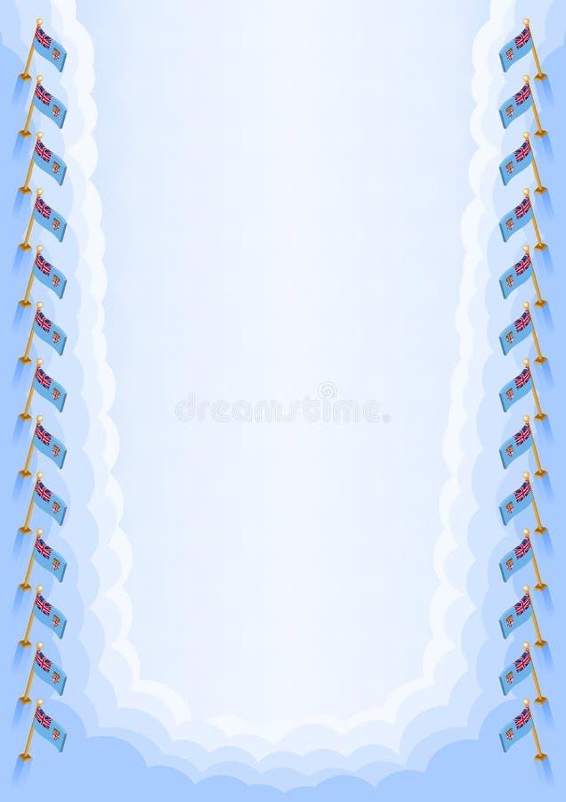 Vertical Frame and Border with Fiji Flag Stock Vector - Illustration of ...
