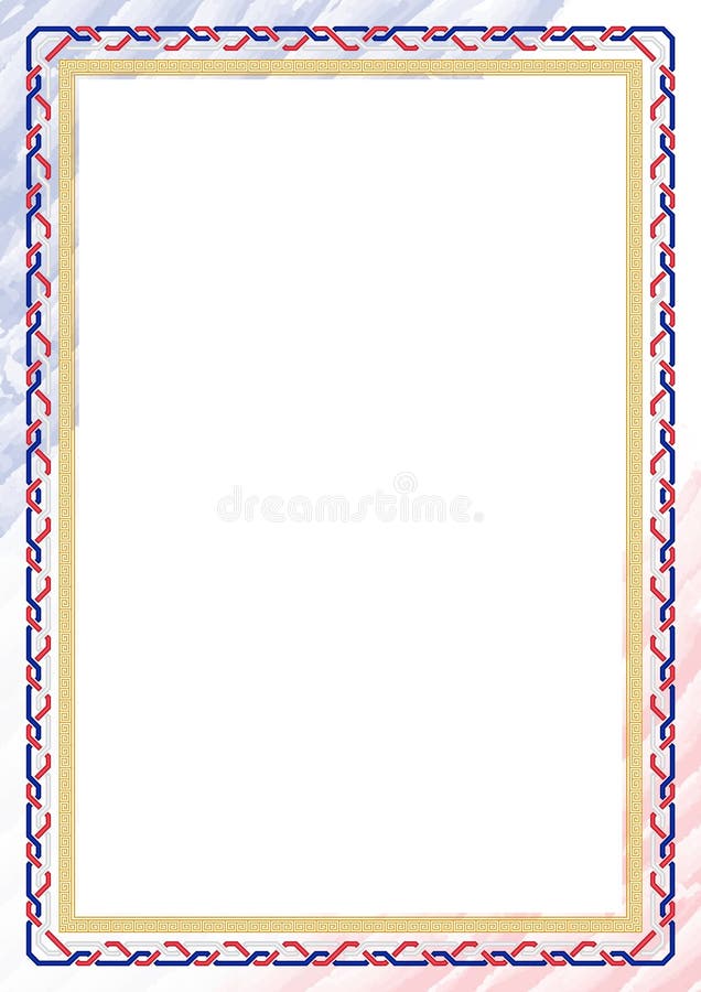 Vertical Frame and Border with France Flag Stock Vector - Illustration ...