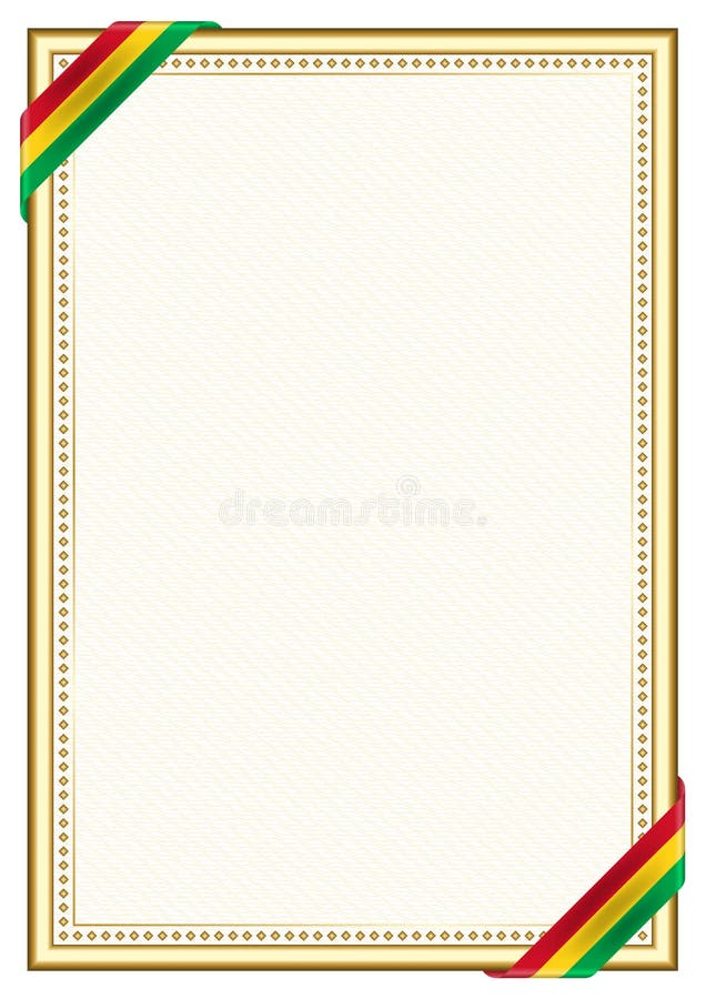 Vertical Frame and Border with Guyana Flag Stock Vector - Illustration ...