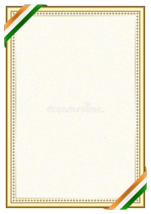 Vertical Frame and Border with India Flag Stock Vector - Illustration ...