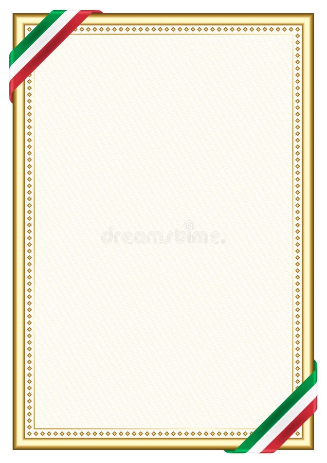 Vertical Frame and Border with Italy Flag Stock Vector - Illustration ...