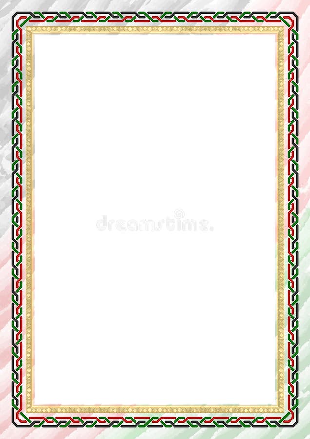 Vertical Frame and Border with Kenya Flag Stock Illustration ...