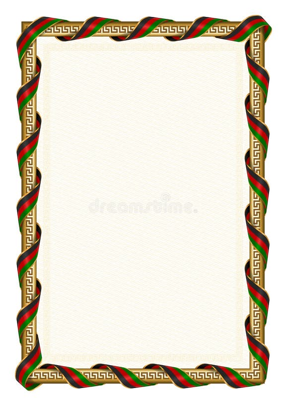 Vertical Frame and Border with Kenya Flag Stock Vector - Illustration ...