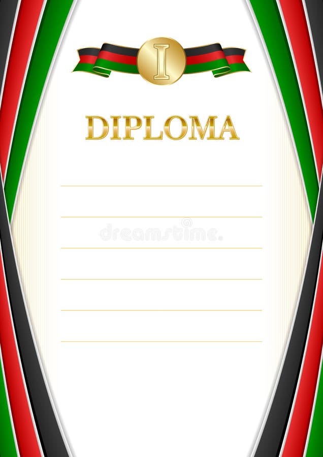 Vertical Frame and Border with Kenya Flag Stock Vector - Illustration ...