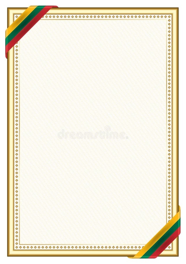 Vertical Frame and Border with Lithuania Flag Stock Vector ...