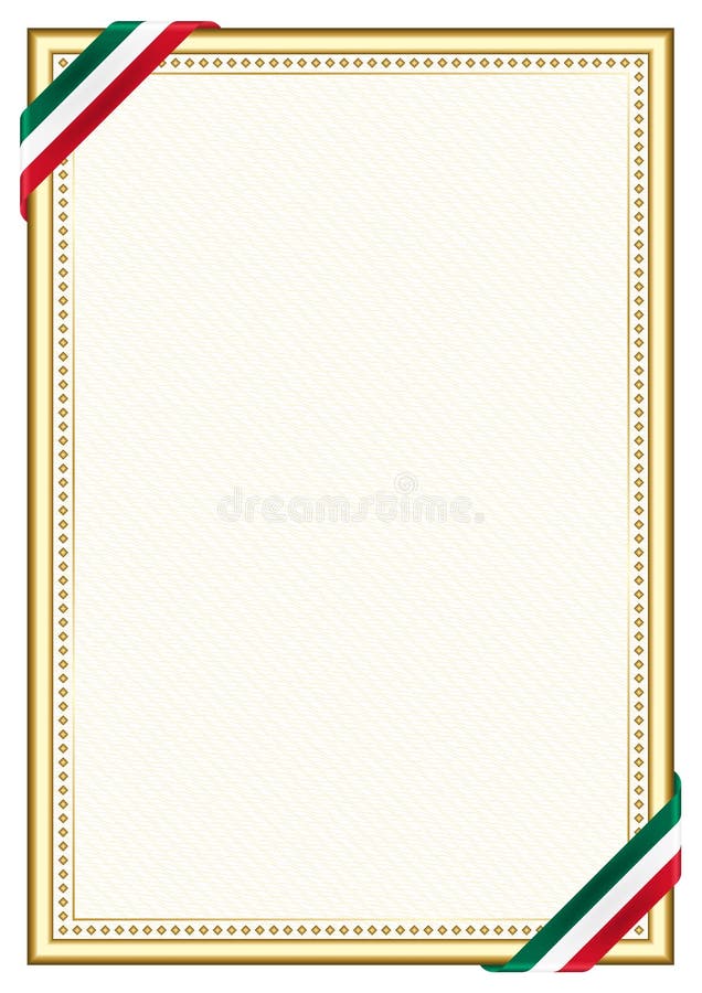 Vertical Frame and Border with Mexico Flag Stock Vector - Illustration ...