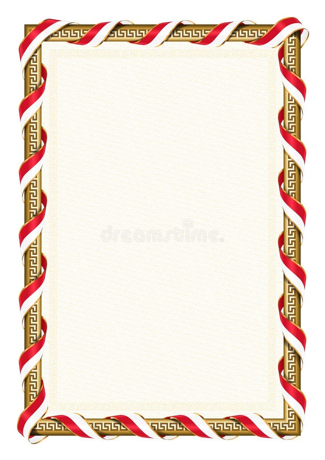 Vertical Frame and Border with Monaco Flag Stock Vector - Illustration ...