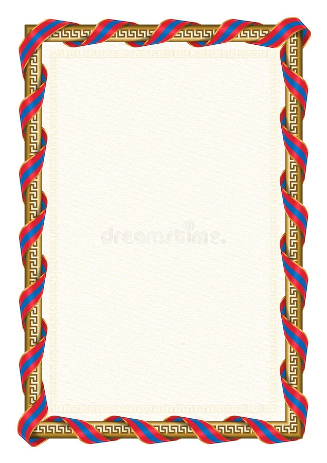 Vertical Frame and Border with Mongolia Flag Stock Vector ...