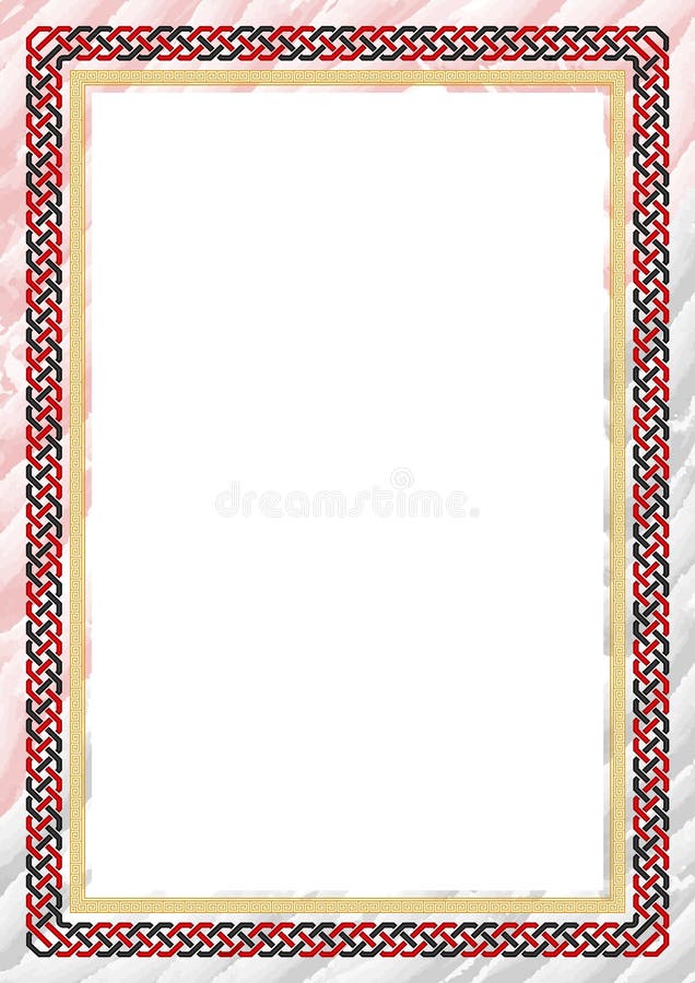 Vertical Frame and Border with Montenegro Flag Stock Illustration ...