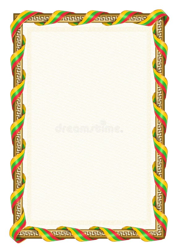 Vertical Frame and Border with Myanmar Flag Stock Vector - Illustration ...
