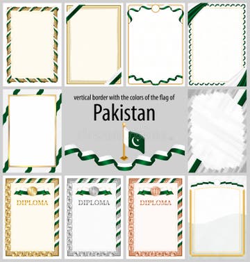 Vertical Frame and Border with Pakistan Flag Stock Vector ...