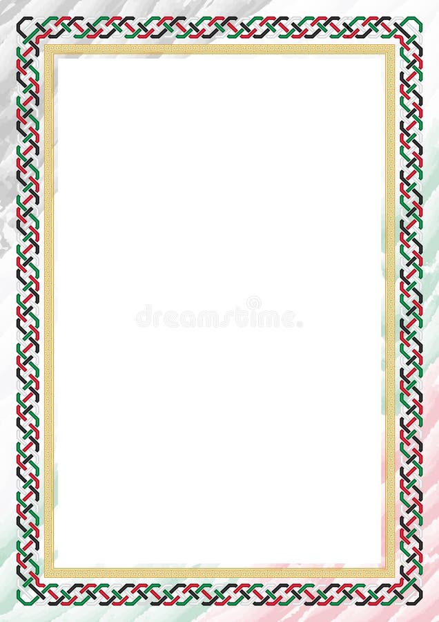 Vertical Frame and Border with Palestine Flag Stock Illustration ...