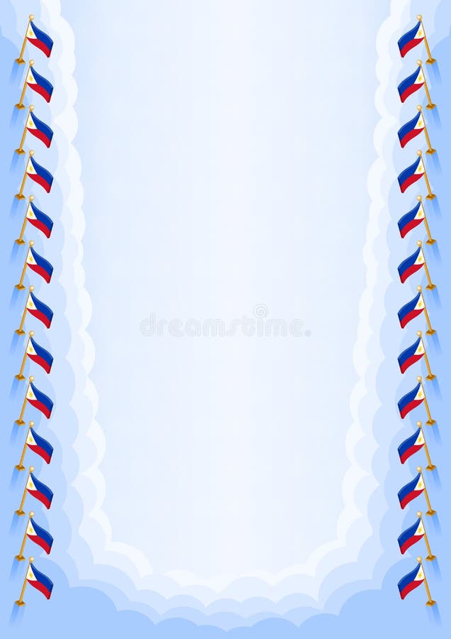 Vertical Frame and Border with Philippines Flag Stock Vector ...