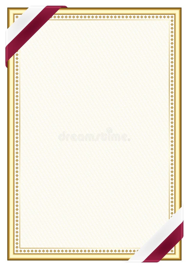 Vertical Frame and Border with Qatar Flag Stock Vector - Illustration ...
