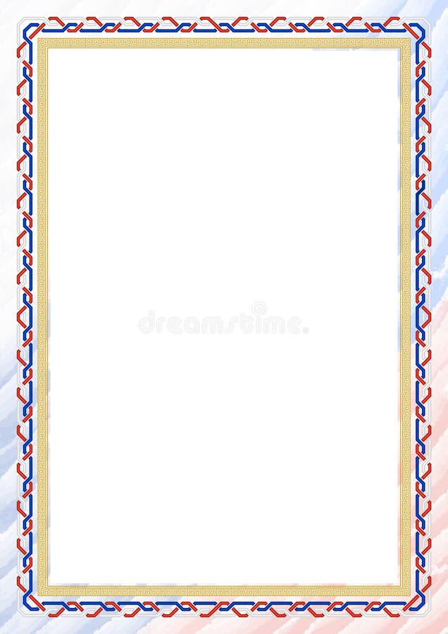 Vertical Frame and Border with Russia Flag Stock Illustration ...