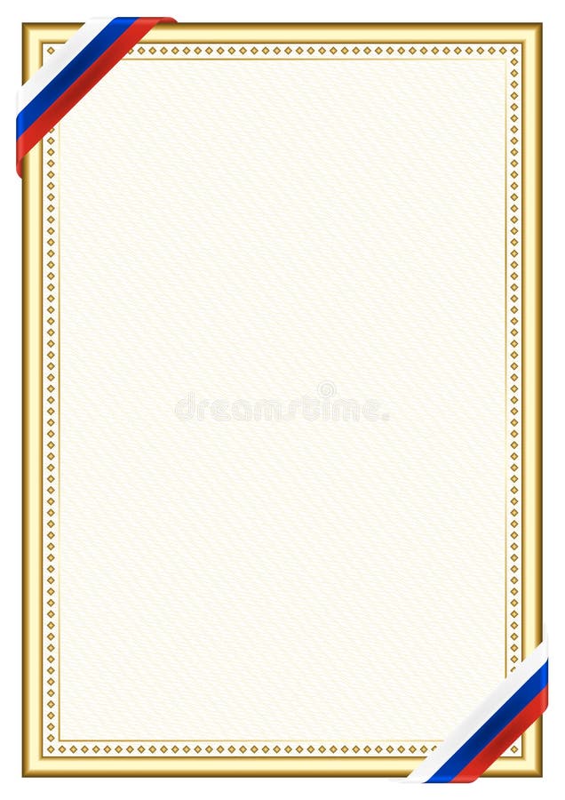 Vertical Frame and Border with Russia Flag Stock Vector - Illustration ...