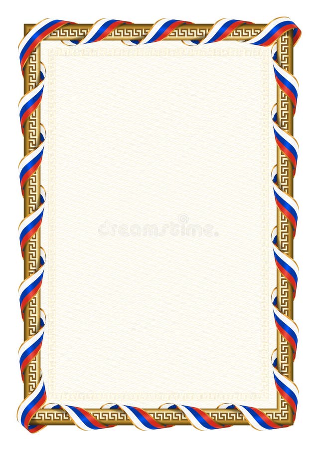 Vertical Frame and Border with Russia Flag Stock Vector - Illustration ...