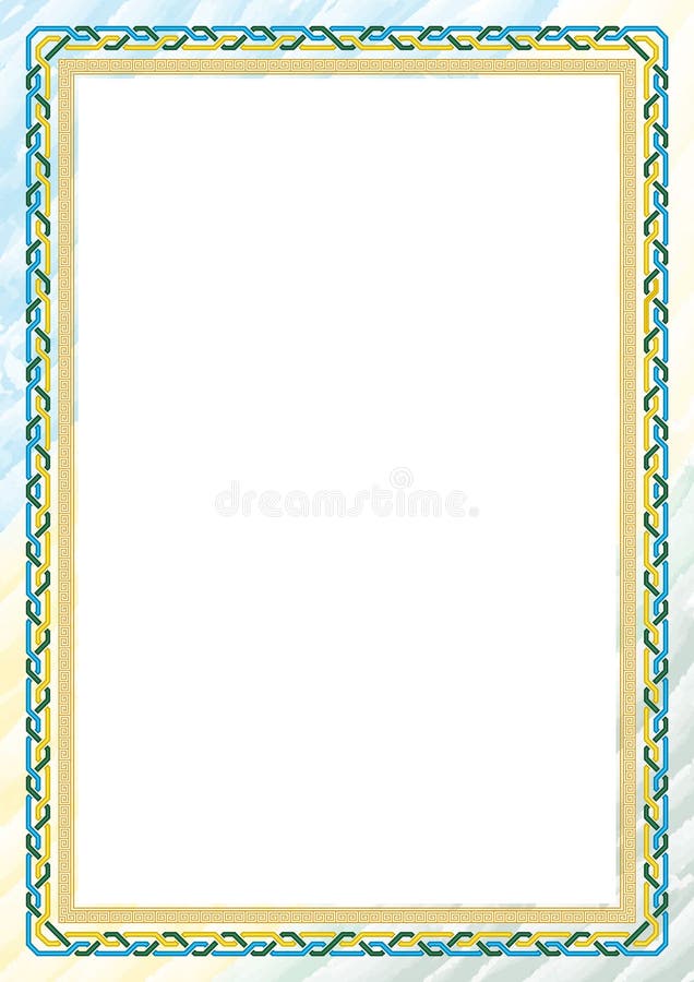 Vertical Frame and Border with Rwanda Flag Stock Vector - Illustration ...