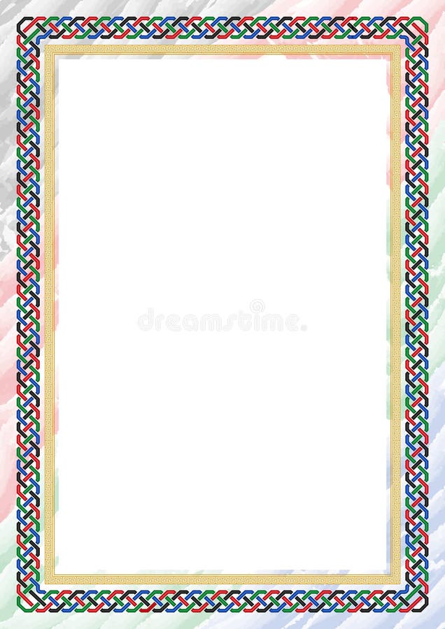 Vertical Frame and Border with South Sudan Flag Stock Vector ...