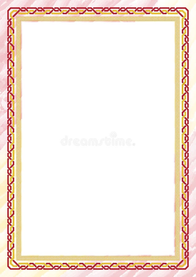 Vertical Frame and Border with Spain Flag Stock Illustration ...