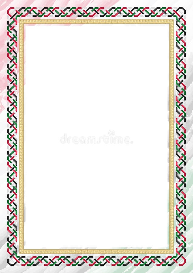 Vertical Frame and Border with Sudan Flag Stock Illustration ...