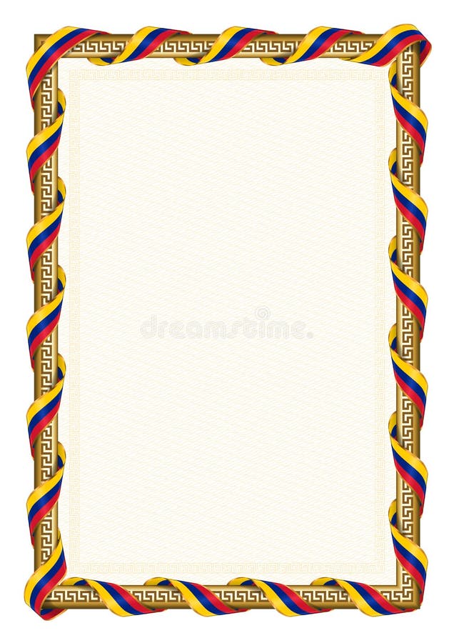 Vertical Frame and Border with Venezuela Flag Stock Vector ...